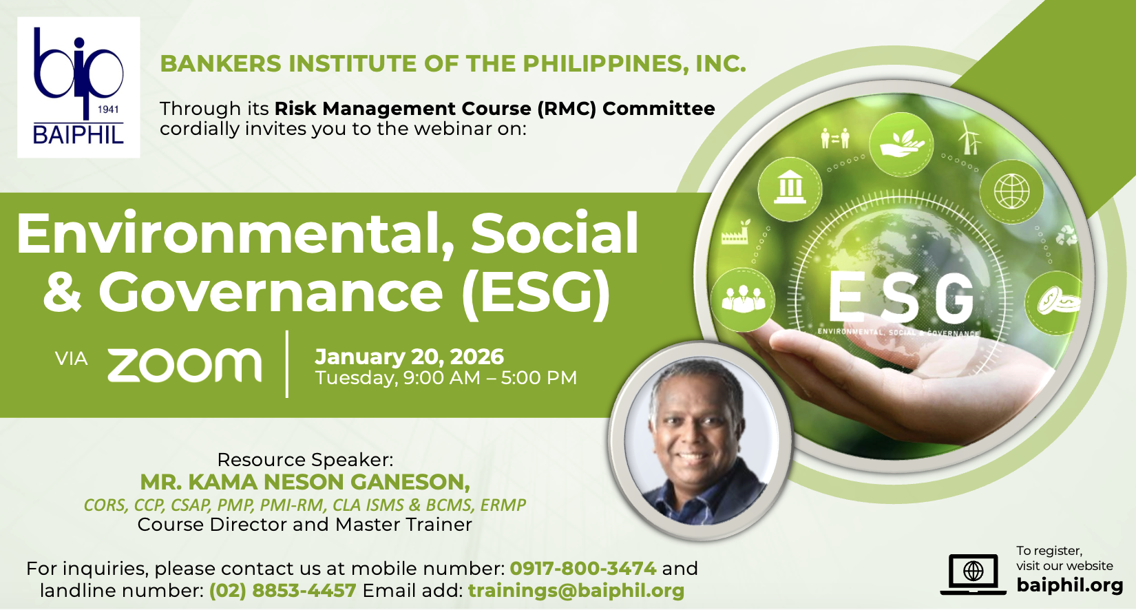 Environmental, Social & Governance (ESG) » BAIPHIL | Bankers Institute ...
