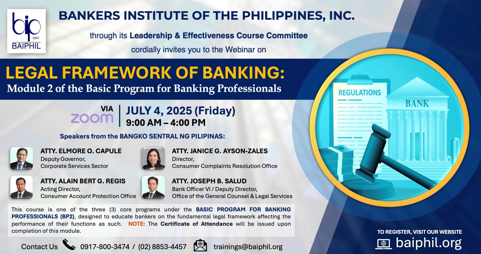 Legal Framework of Banking (Module 2 of the Basic Program for Banking ...