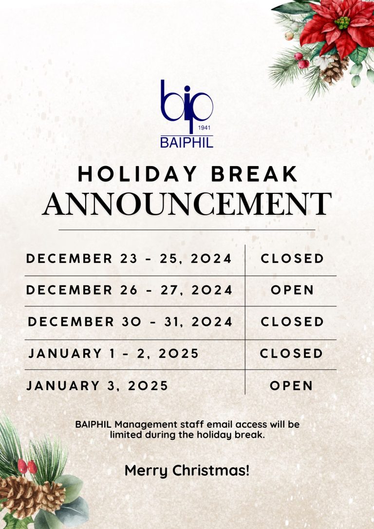 Holiday Break Announcement » BAIPHIL | Bankers Institute of the ...