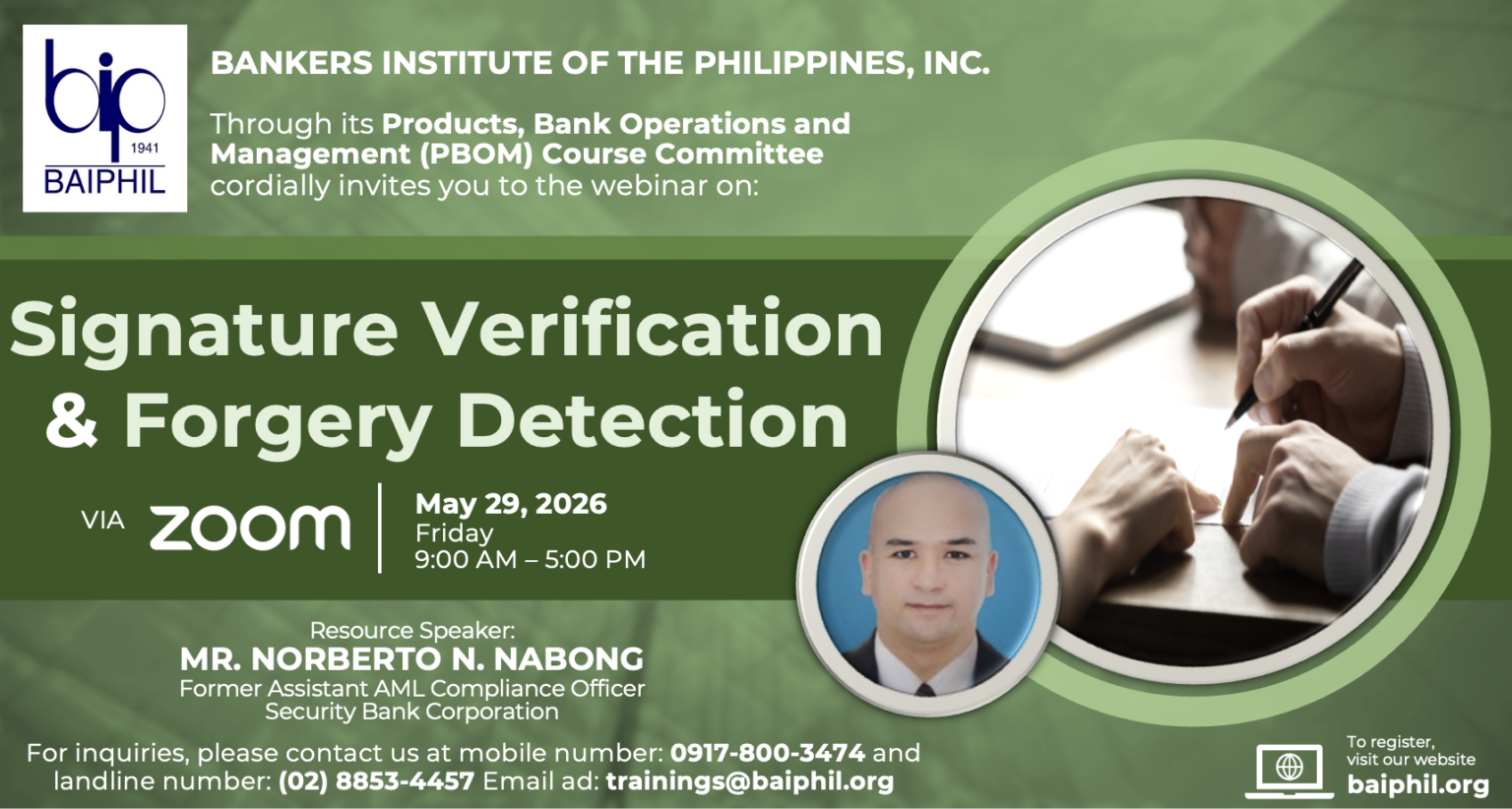 Signature Verification & Forgery Detection » BAIPHIL | Bankers ...